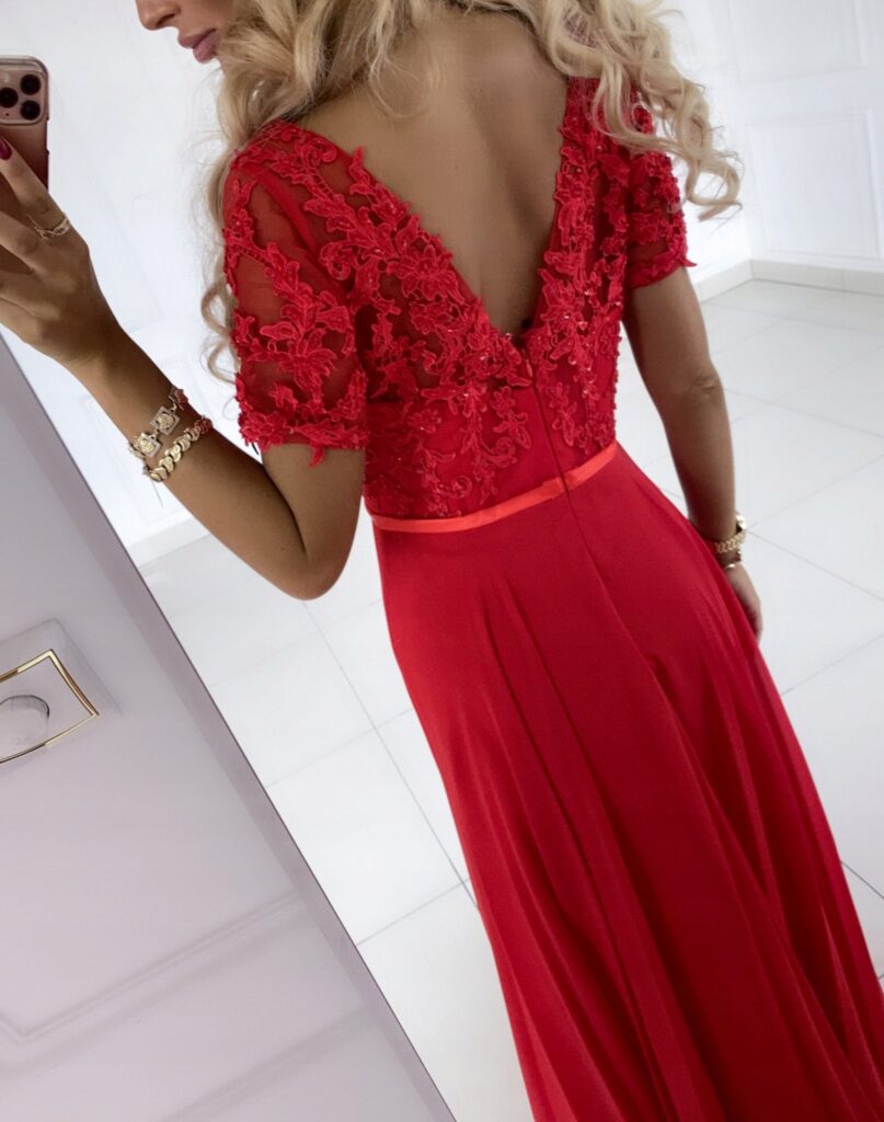 Sharon rękawek długa sukienka z koronką 4 kolory - Fashion Boutique Ivvi.pl